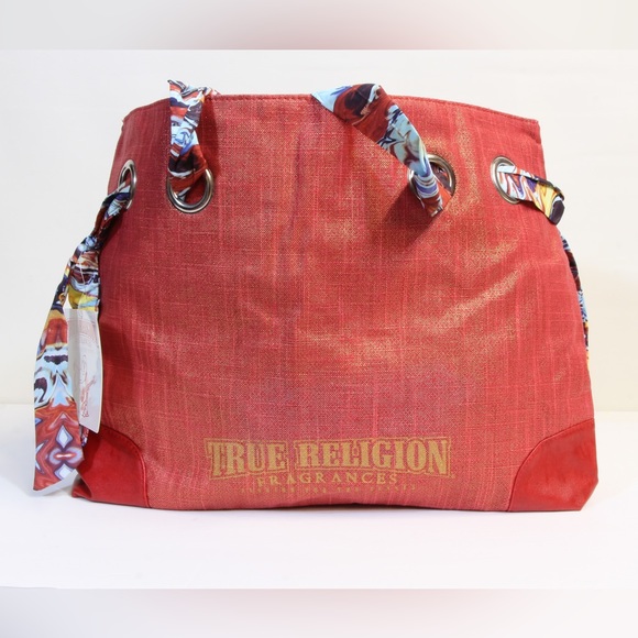 True Religion | Bags | True Religion Orange Floral Gift Tote | Poshmark